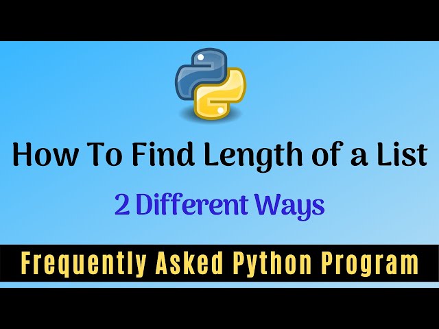 How To Get The Length Of A List In Python Thelsdj
