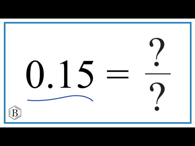 What Is 0 15 As A Fraction StuffSure