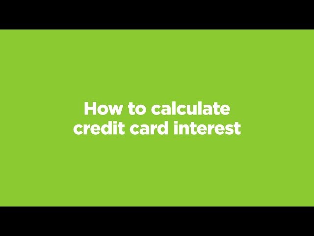 How To Calculate Monthly Interest On Your Credit Card Commons credit 