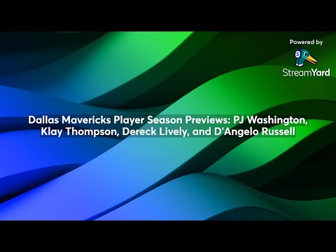 Dallas Mavericks Player Season Previews: PJ, Klay, Lively, and D'Angelo ...