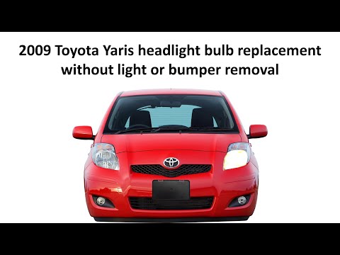 How do you replace the front headlight bulb of the Toyota Yaris? (With ...