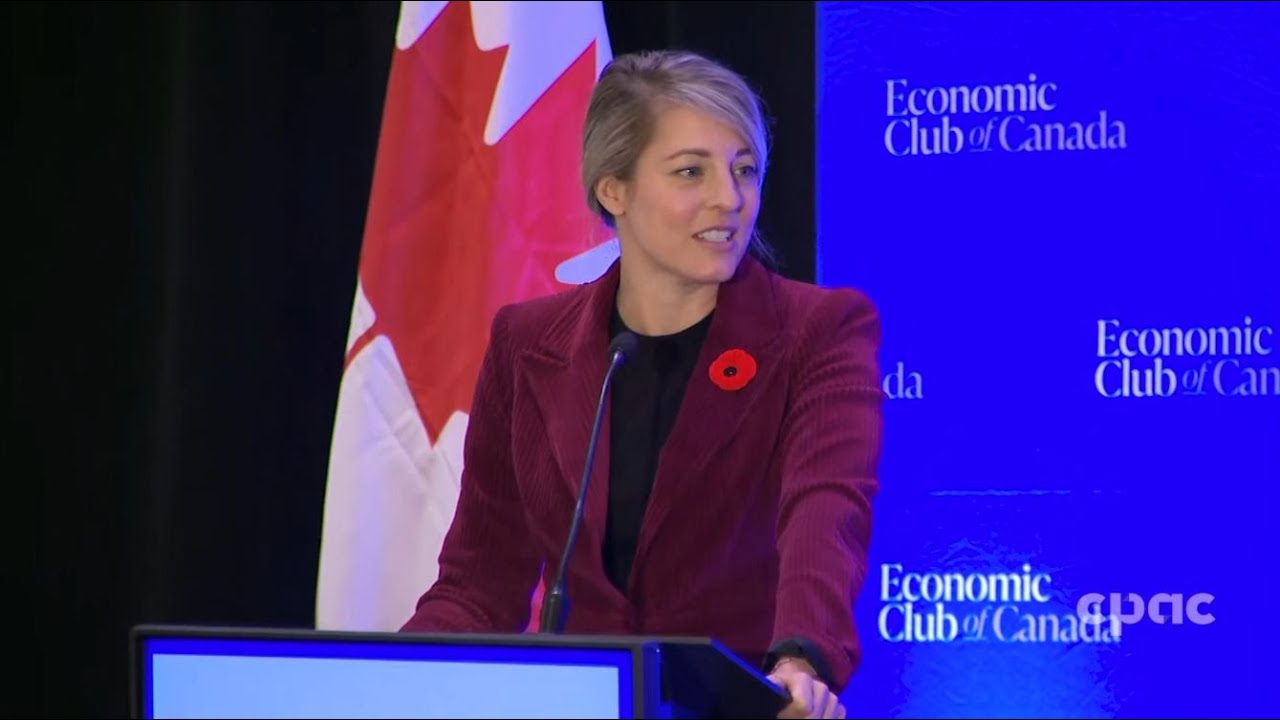 Foreign Affairs Minister Melanie Joly delivers speech amid global ...