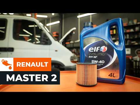 How to replace the motor oil and oil filter on the Renault Master ...