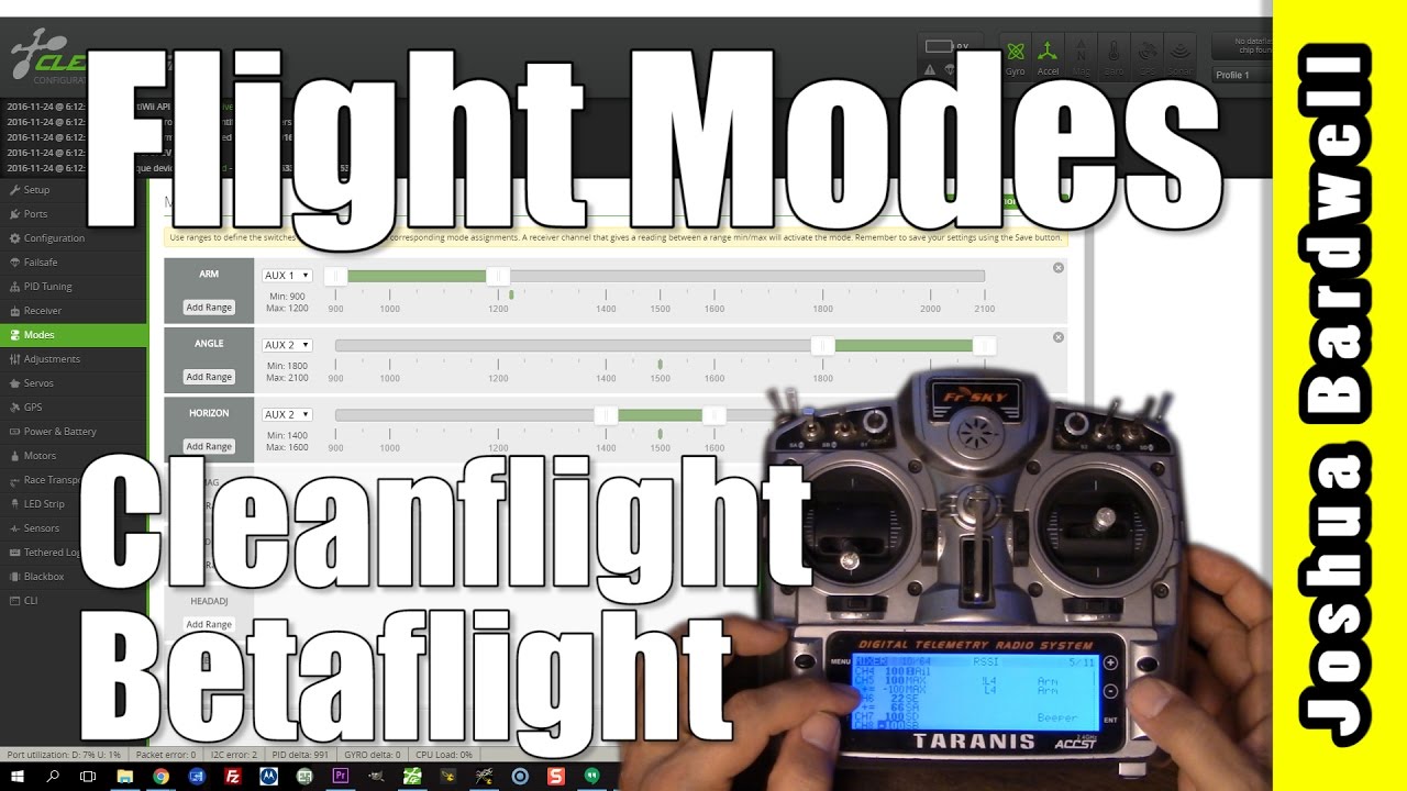 Cleanflight / Betaflight Flight Modes | HOW TO SET UP | FpvRacer.lt