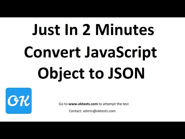How To Convert A JavaScript Object To JSON Thelsdj