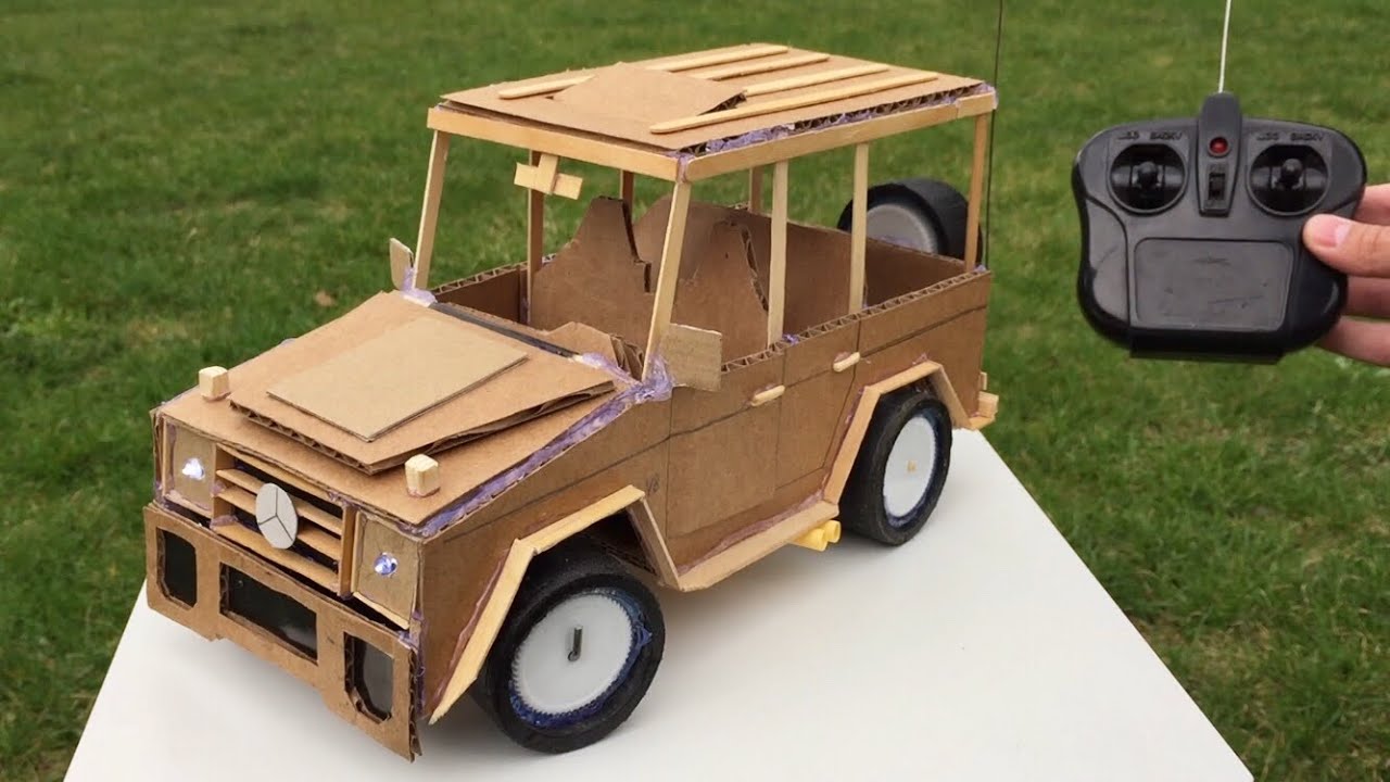 How To Make A Car With Remote Control Using Cardboard Mercedes Benz G Class Awesome Toy DIY 