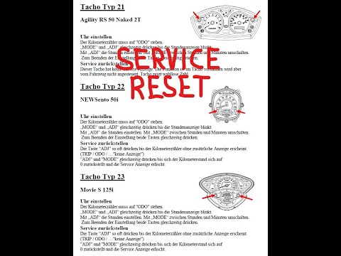 Come eseguire il reset della spia service del Kymco Downtown