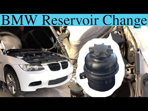 Where is the power steering fluid reservoir located in the BMW 3 Series ...