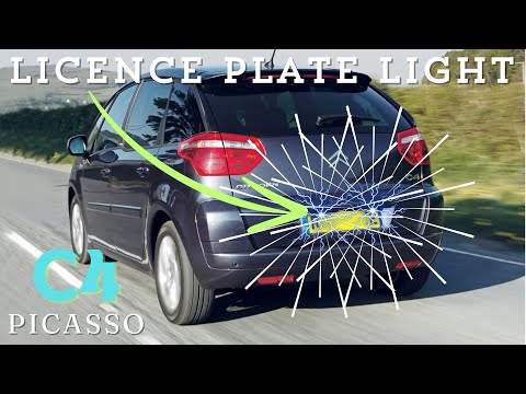 How to change the license plate light bulb of the C4 Picasso (With video)
