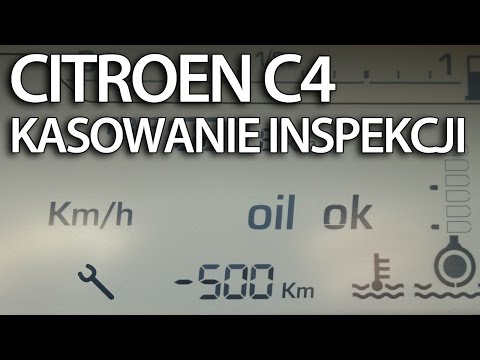 Zresetuj usługę w Citroenie C4. - Citroen C4 (MK 2)