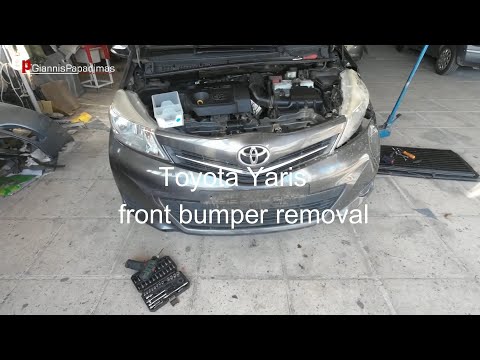 Cómo desmontar el parachoques delantero del Toyota Yaris. - Toyota Yaris (Xp130)